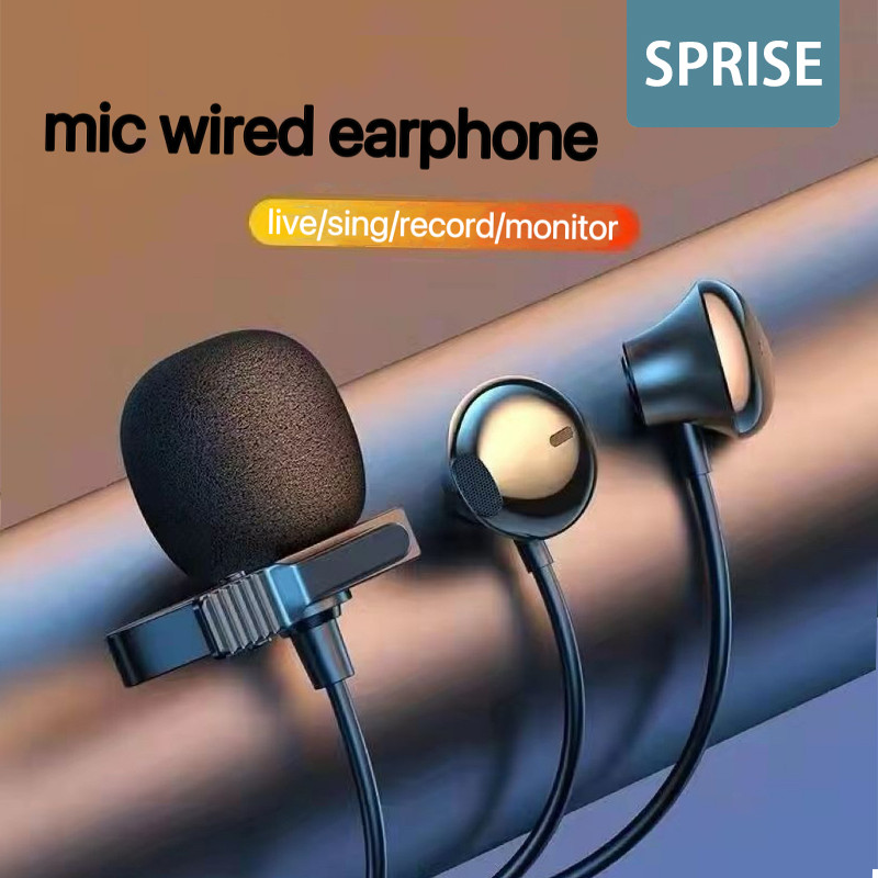 SPRISE K10 Bass Có Dây Tai Nghe Có Lavalier Mic Khử Tiếng Ồn HiFi Live ...