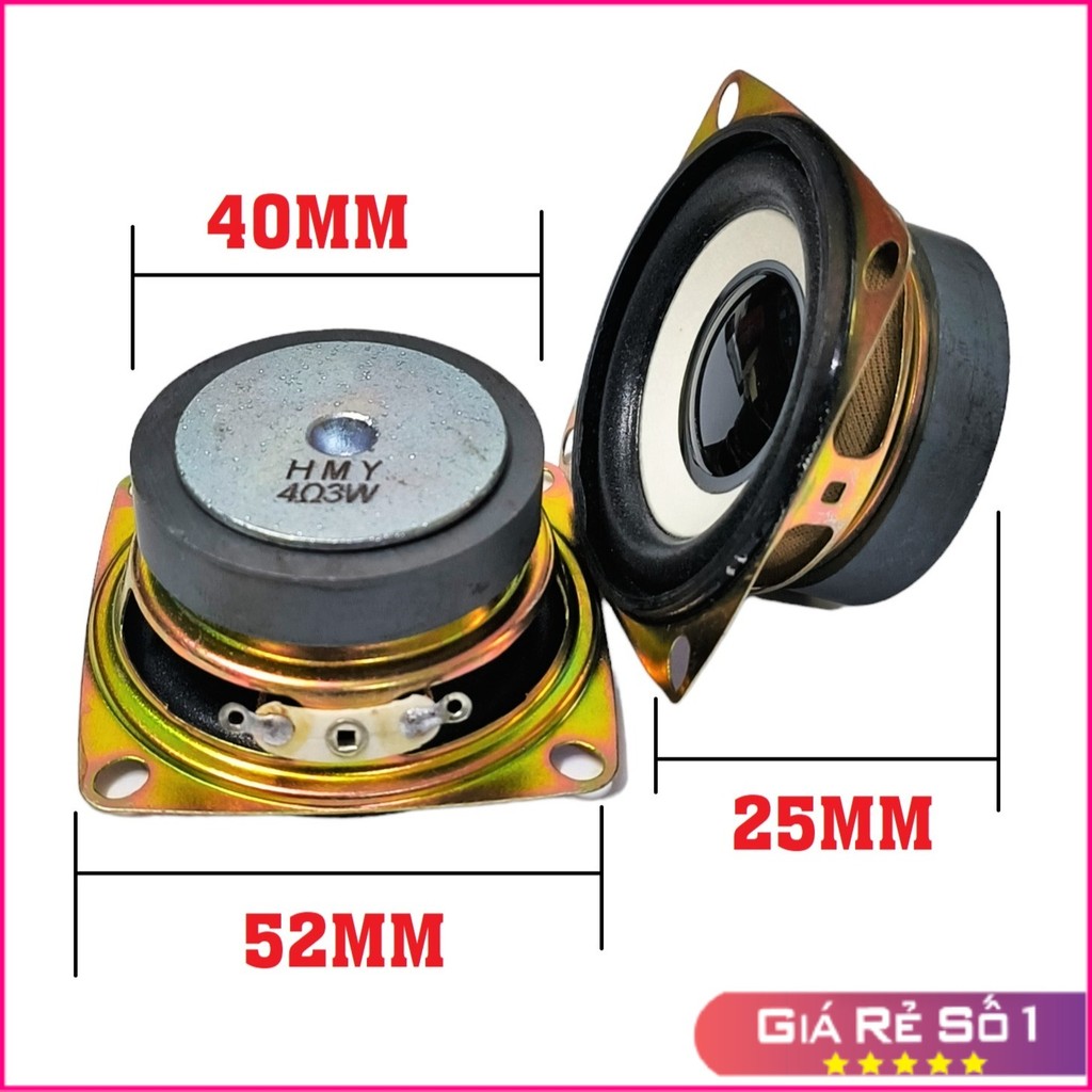 LK247 Sỉ Combo 2 cái Loa Toàn Dải 52mm 4 ôm 3w (Màu Vàng) Chất âm hay, Bass rõ, Tiếng to chế loa ...