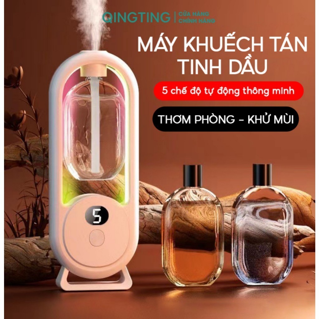 Máy Xịt Thơm Phòng Tự Động Máy Khuếch Tán QINGTING Tinh Dầu 5 Chế Độ ...