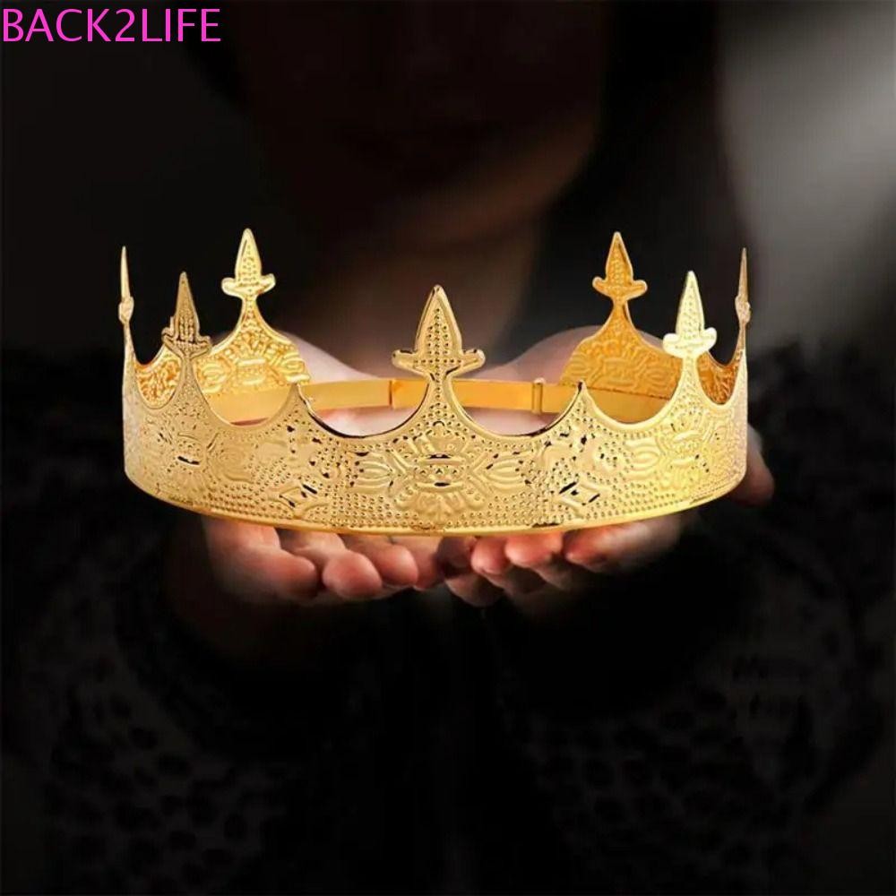Back2life King Crown, Bar Mitzvah Western Prince Crowns, Retro Headband ...