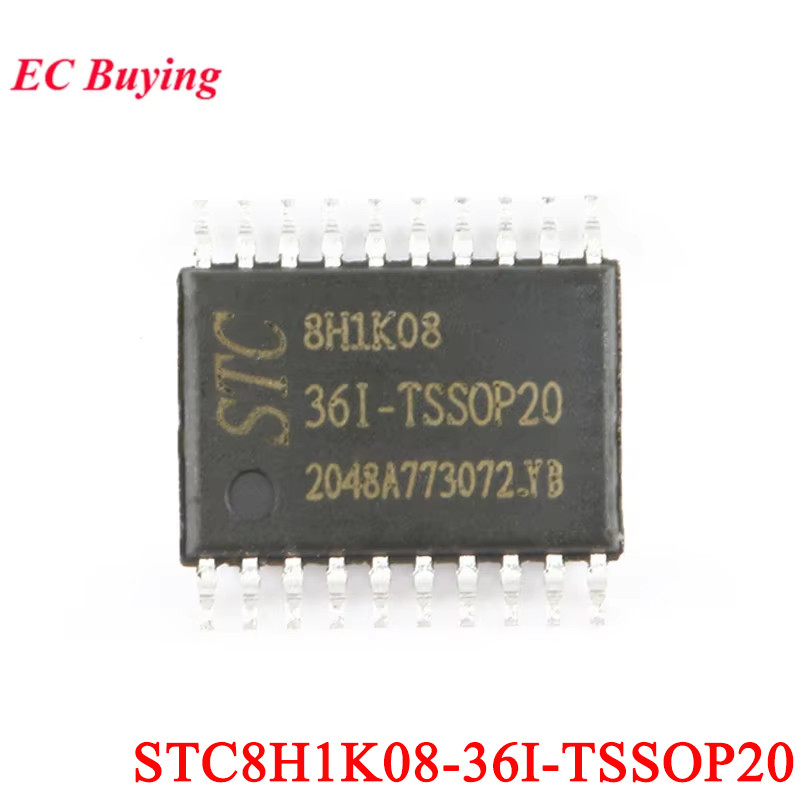 10 Cái / 5pc STC8H1K08 8KB STC 8H1K08 STC8H1K08-36I-TSSOP20 Bộ điều khiển MCU tăng cường 1T 8051 ...