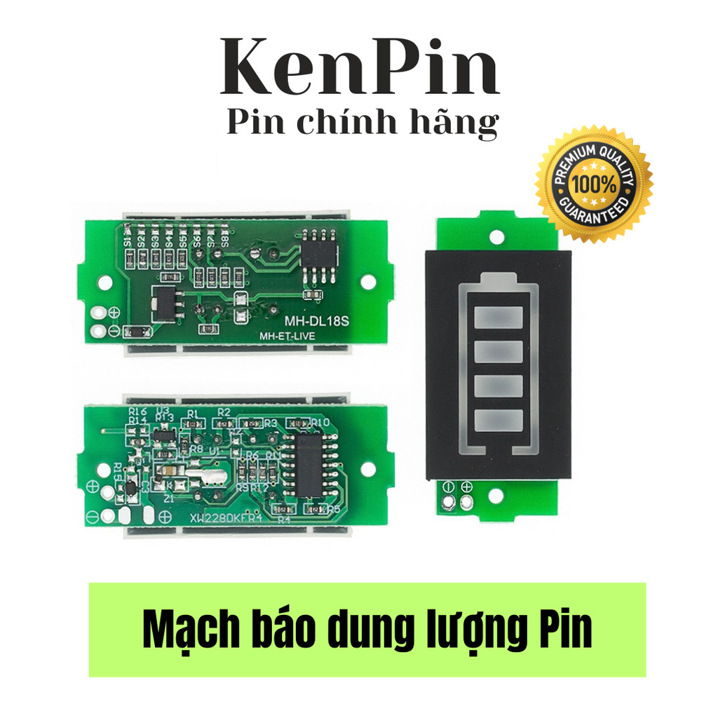 Mạch báo dung lượng pin Lithium 1S 2S 3S 4S 1-8S 3.7V màn hình xanh ...