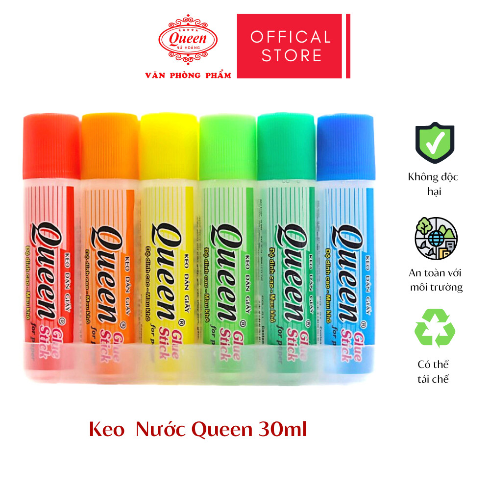 Combo 2 Chai Keo Dán Giấy Dạng Đầu Lưới Queen 30ml, Hồ Nước Dán Giấy ...