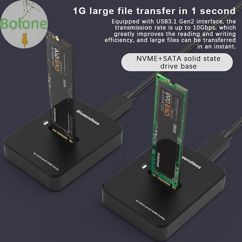 Bolone M2 Nvme Docking Station M Key USB M 2 USB C SSD Case NVME Và NGFF HD SSD Docking Station ...