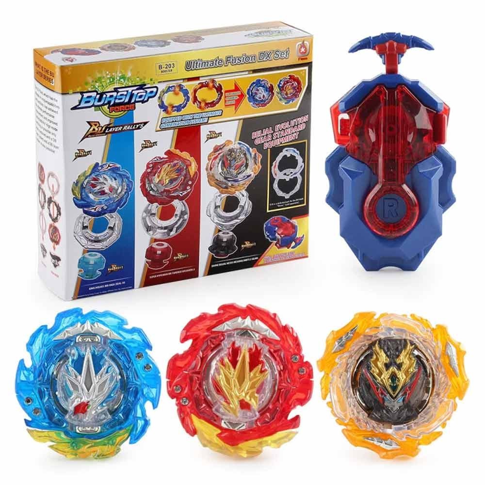 Flame B-203 Beyblade Burst BU Helios Hyperion Ultimate Fusion DX Set ...