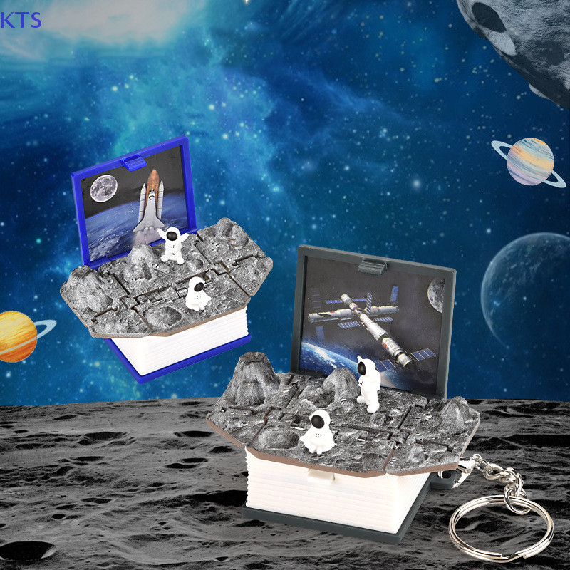 Kts 3D Gấp Sách Móc Khóa Sách Mini Popup Móc Khóa Khủng Long Phi Hành ...