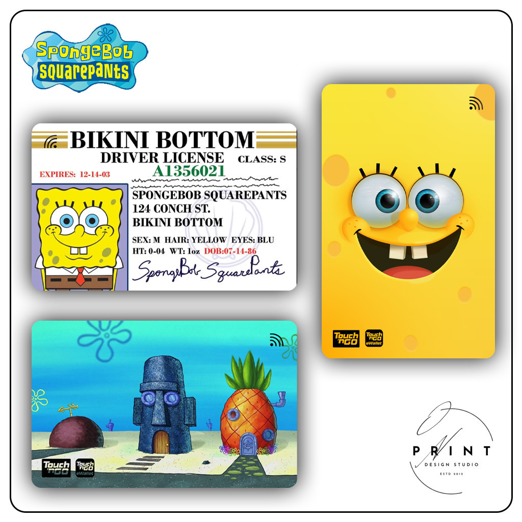 [Spongebob] Sticker Card, skin ATM | Miếng Dán Thẻ ATM, Thẻ Chung Cư ...