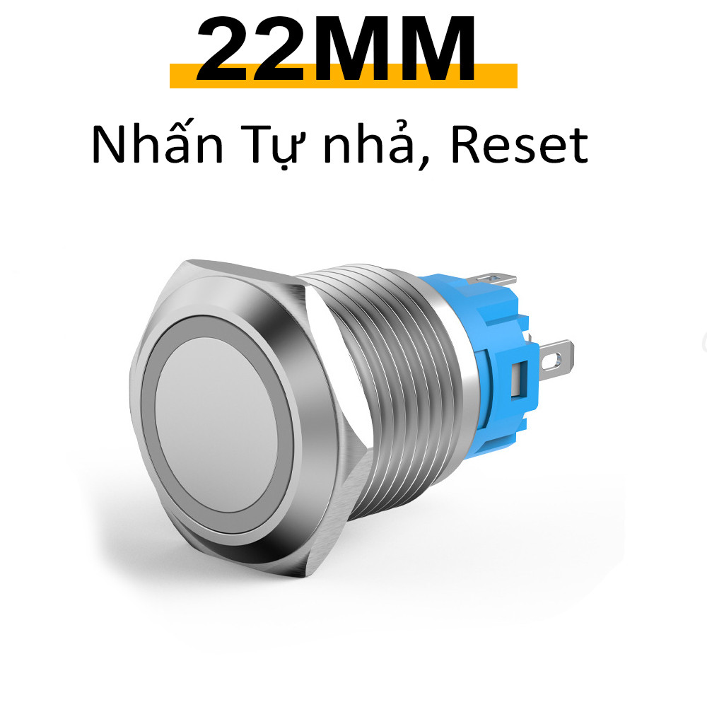 Nút Reset, Exit phi 22mm Có LED, Nút đề động cơ 3V-6V, 12-24V, 110-220V | Shopee Việt Nam