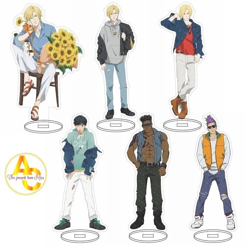 Mô hình Standee Anime BANANA FISH Ash Lynx Okumura Eiji Cain Blood ...