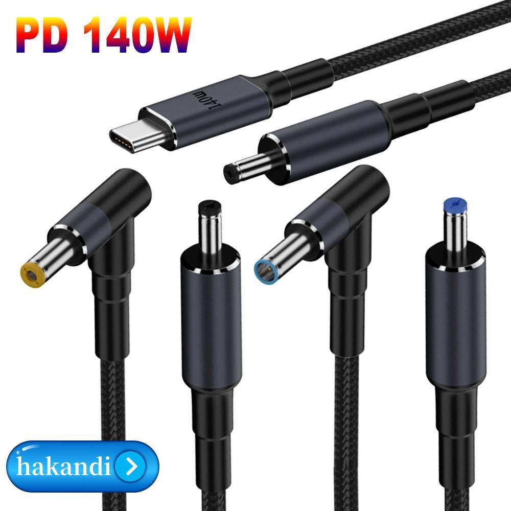 Dây chuyển đổi HAKANDI 180CM PD 140W, Cáp USB Type C sang DC 5.5X2.5mm ...