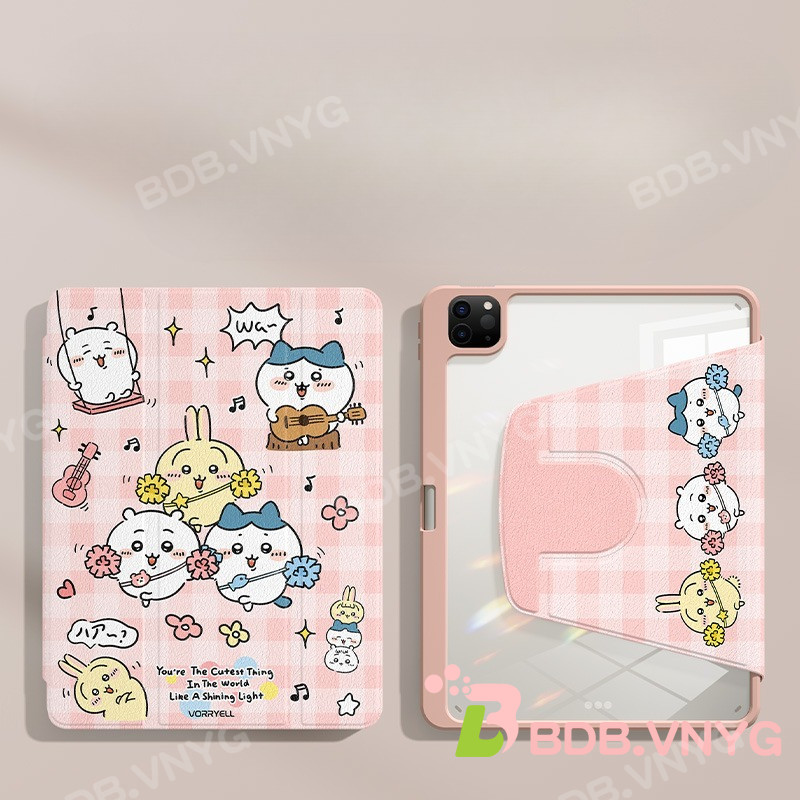 Chiikawa cổ vũ 720° IPad SoftCase Cho IPad 5/6/7/8/9/10 Air 1/2/3/4/5/6 ...