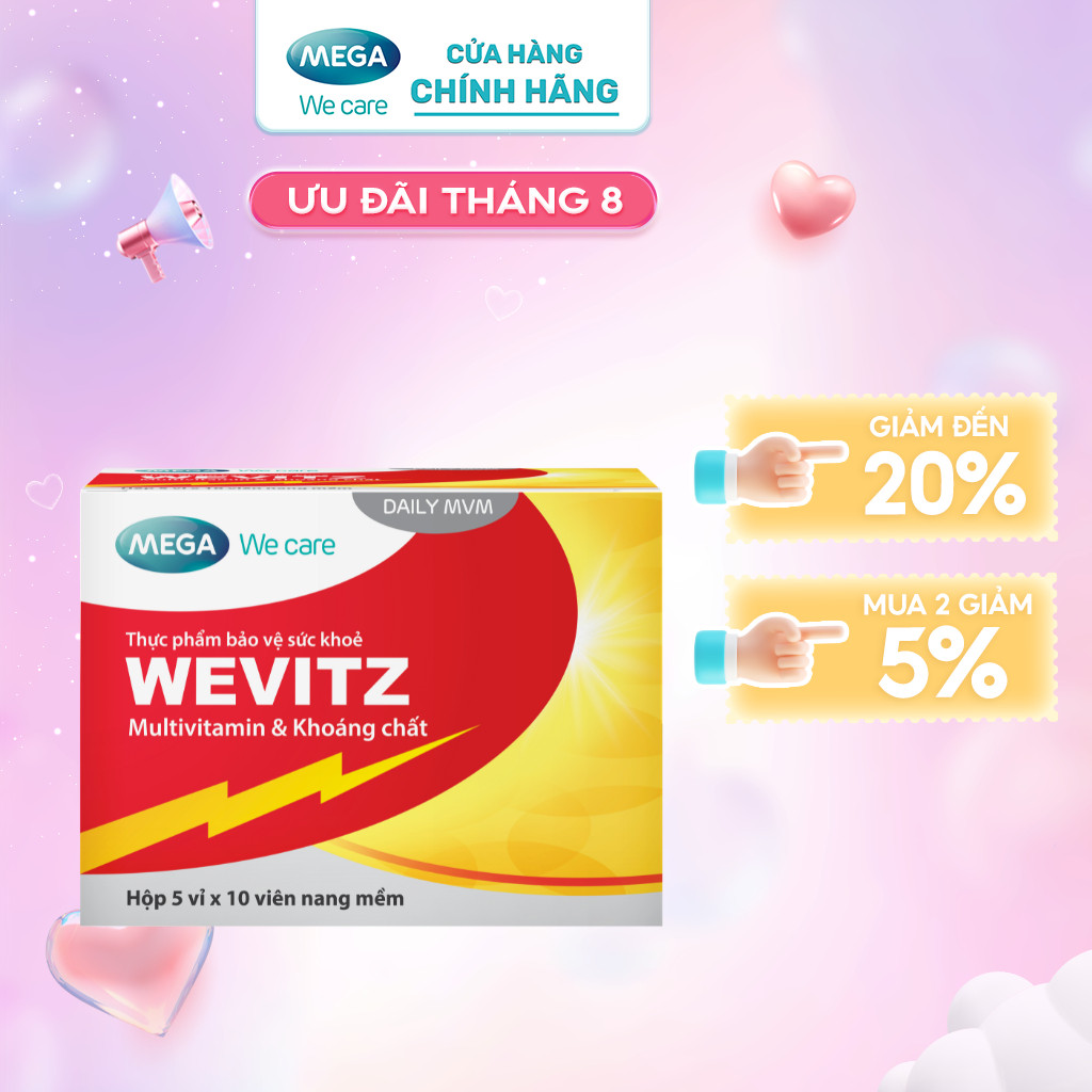 Viên uống bổ sung vitamin khoáng chất WEVITZ giúp tăng cường và phục ...