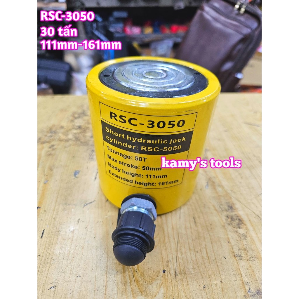 Kích thủy lực 30 tấn hành trình 50mm RSC-3050 111mm-161mm dạng lùn ...