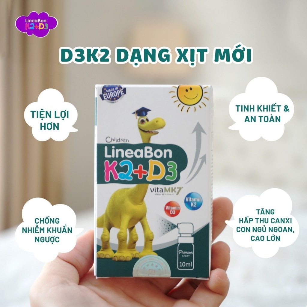 [CHÍNH HÃNG] Lineabon D3 K2 Dạng Xịt Tiện Lợi - Hỗ Trợ Hấp Thu Canxi ...