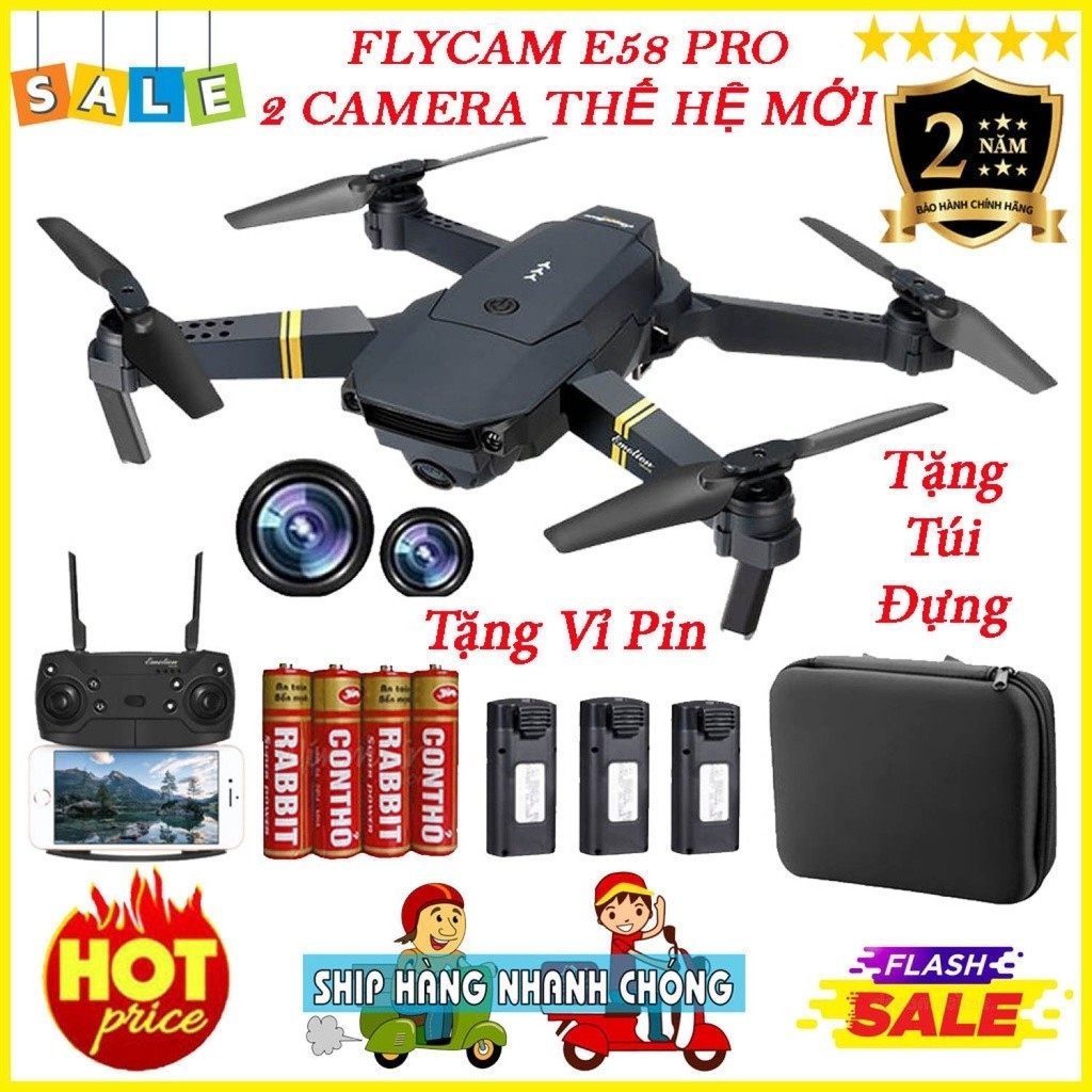 Máy bay điều khiển từ xa có camera E58 PRO - Flycam có camera - Máy bay ...