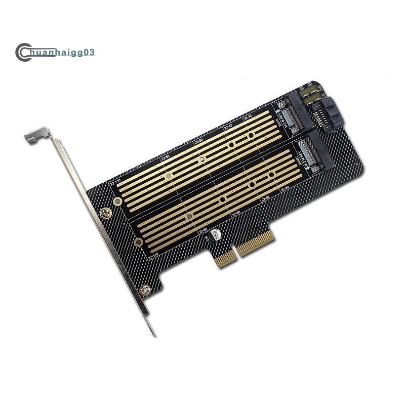 M.2 Nvme NGFF SSD sang PCIE X4 X8 X16 Khe cắm thẻ SATA Dual Disk ...