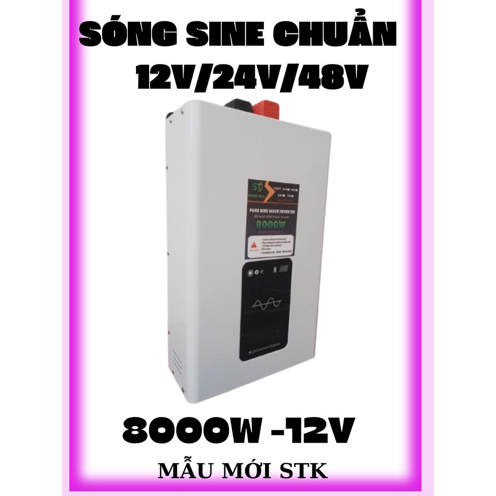Bộ chuyển đổi điện Sin Chuẩn12V- 8000w SOYER TECH NEW- 12V/24V/48V -STK 12V-8000W | Shopee Việt Nam
