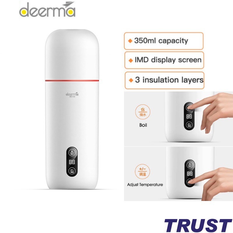 Bình Đun Nước & Giữ Nhiệt Cầm Tay - Deerma DR035S - Portable Electric Water Bottle | Shopee Việt Nam