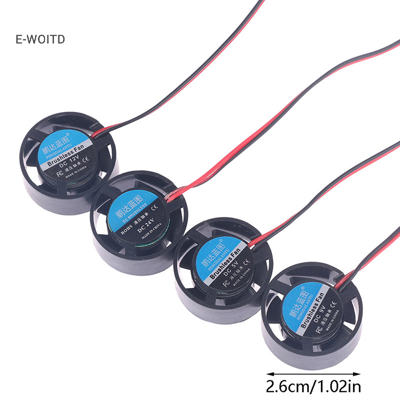 Quạt Làm Mát Micro Notebook E-WOITD 1Pc 25.5x10mm 5 / 9 / 12 / 24V Tròn Mini Cho Đèn Led HNVN ...