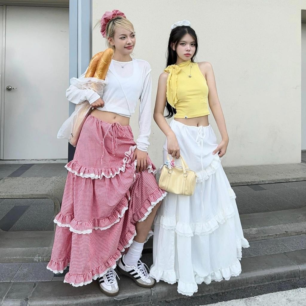 AB HOUSE - Chân váy dài Lisa form rộng thời trang nữ | Shopee Việt Nam