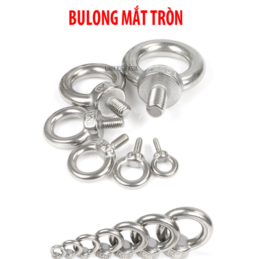 Bulong mắt tròn treo cẩu thanh trượt thép không gỉ 304 | Shopee Việt Nam
