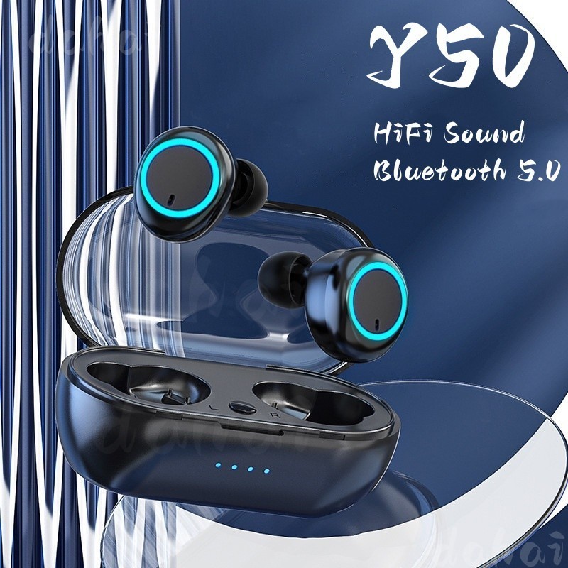 Tai nghe không dây Y50 TWS phiên bản bluetooth 5.0 có micro chống thấm ...