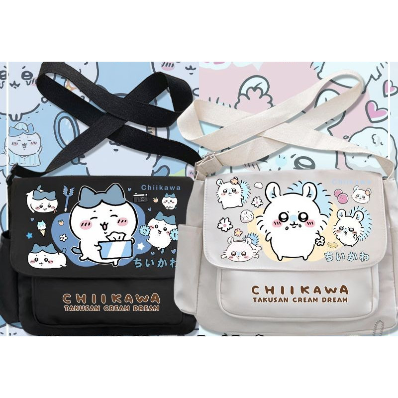 Túi đeo chéo Chiikawa Usagi Chii Hachi Rikumanjyu Momonga Túi đi học một vai dung tích lớn ...