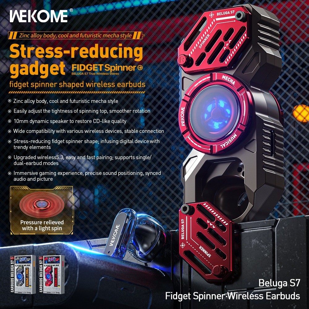 Tai nghe Bluetooth WEKOME Chơi game Tai nghe không dây đích thực 5.3 ...