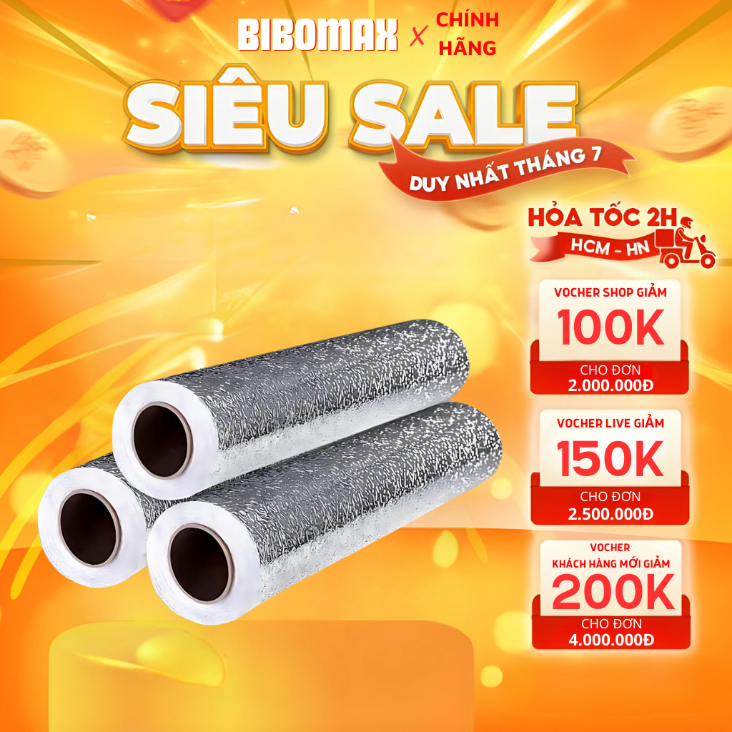 Cuộn giấy bạc dán bếp cách nhiệt, miếng decal dán tường nhà bếp chống ...