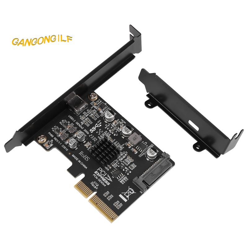 Thẻ USB PCIE Type C PCI-Express 4X sang USB 3.2 Gen 2X2 (20Gbps ...