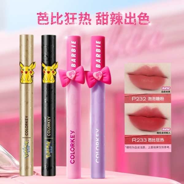 Colorkey Kolaqi Barbie Co-Branded Limited Pikachu Lip Gloss Pokémon ...
