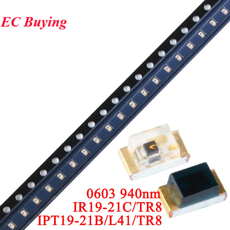10 Cái / lốc 0603 940nm IR19-21C / TR8 IPT19-21B / L41 / TR8 SMD IR Đầu ...