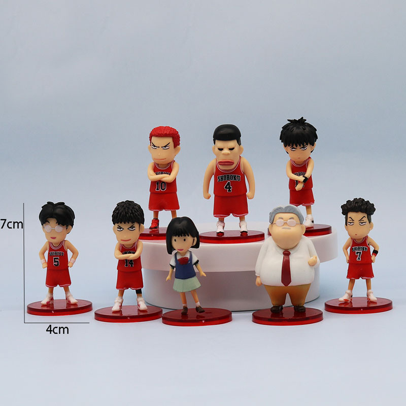 8 Chiếc 7cm Slam Dunk Hình Sakuragi Hanamichi Pvc Kaede Rukawa Hình Bộ ...