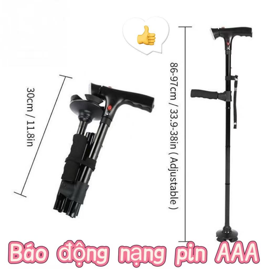 Gậy chống cho người già, gậy chống trượt, gậy batoong, kết hợp đèn pin ...