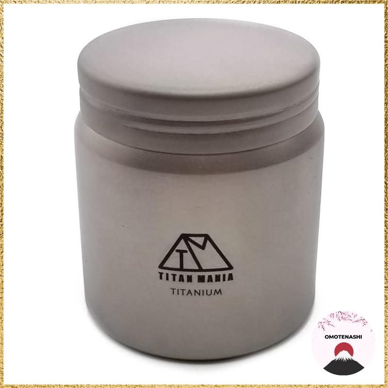 TITAN MANIA Coffee Canister Titanium Lightweight tea caddy fashionable ...