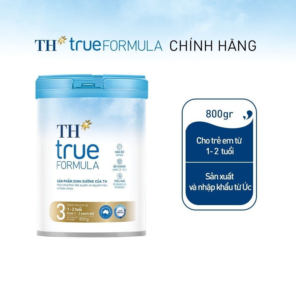 Hộp sản phẩm dinh dưỡng công thức cho trẻ từ 1 đến 2 tuổi TH true ...