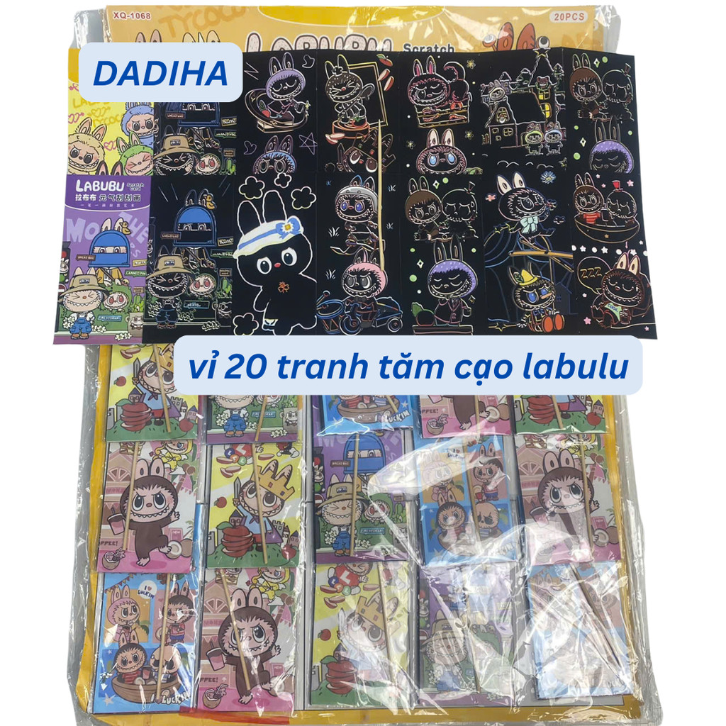 Vỉ 20 Tranh Cạo Labulu Ma Thuật Mẫu Mới , Tranh Cào Nhiều Hình Dễ ...