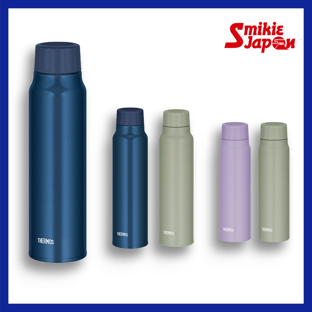 Bình nước giải khát có ga cách nhiệt lạnh FJK-500 / 750 / 1000 Kaki / Tím / Hải quân 500ml ...