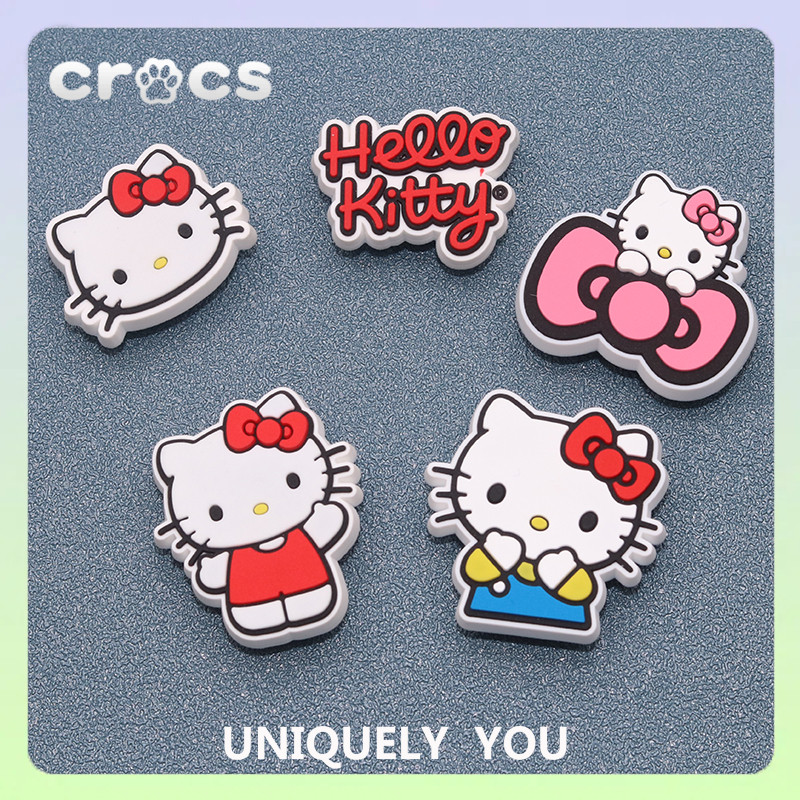 sticker dép crocs Hello Kitty bow jibbitz crocs charm crocs charm dép ...