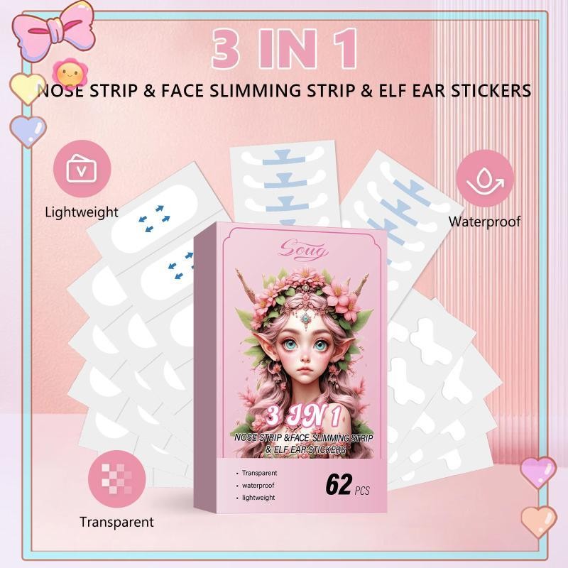 [beautifulhome] 62 chiếc V Shape Nâng cơ mặt Băng dính trong suốt ...