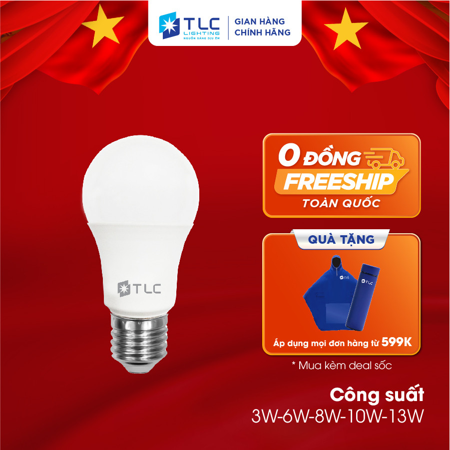 [CHÍNH HÃNG] Bóng Đèn LED Bulb 3W 6W 8W 10W 13W tròn ETB01 LED Đơn Sắc ...