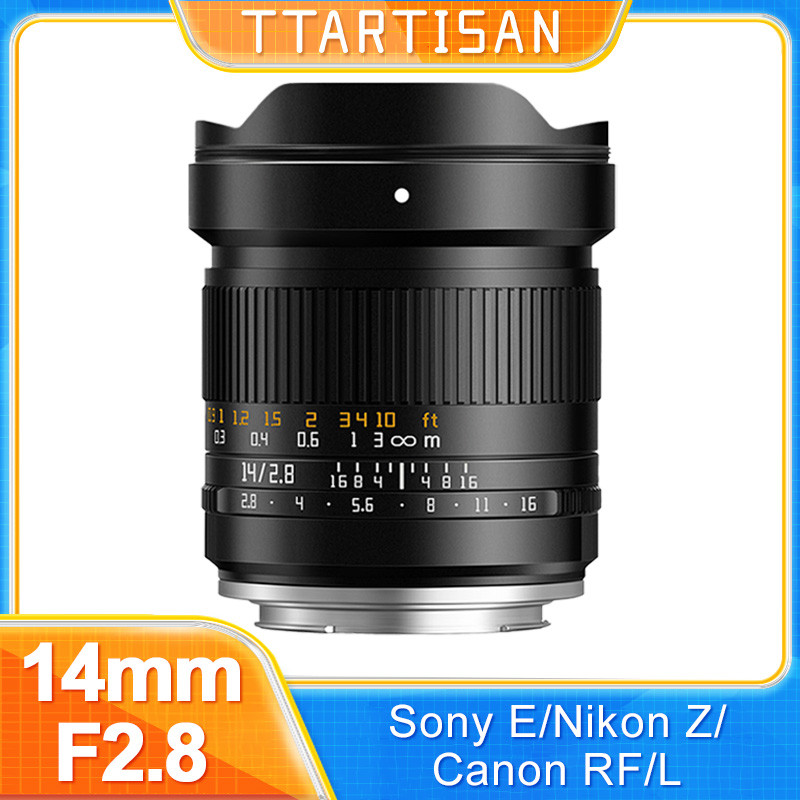 TTArtisan 14mm F2.8 Full Frame ASPH Hướng dẫn sử dụng góc siêu rộng MF Ống kính khẩu độ lớn cho ...