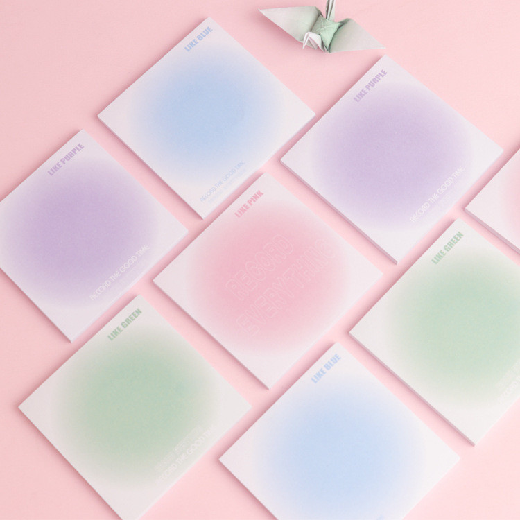 [Lc] 50 tờ giấy ghi nhớ màu gradient ghi chú DIY giấy ghi chú có thể xé ...