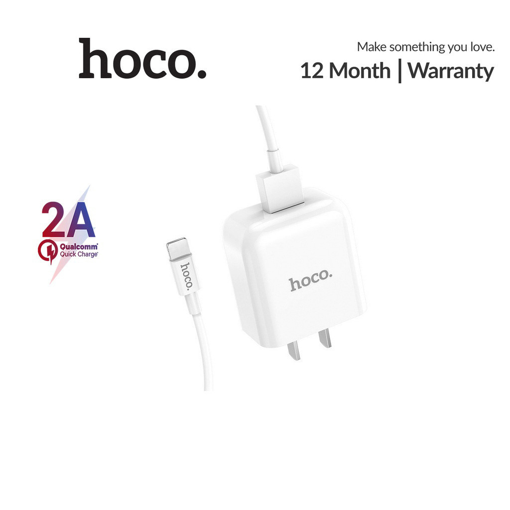 Bộ Củ Cốc Sạc Nhanh Hoco C49 Chính Hãng 1M 2A, Kèm Dây Sạc, Cao Cấp - iP 6/6s/7/8/Plus/X/XS/11 ...