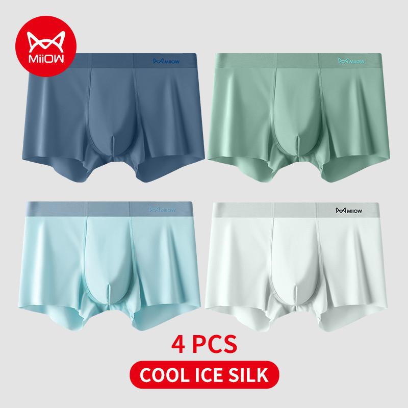Miiow 4 Nóng Nylon Nam Quần Lót Boxer Quần Short Thoải Mái Người Quần Lót Boxer Nam Quần Lót ...