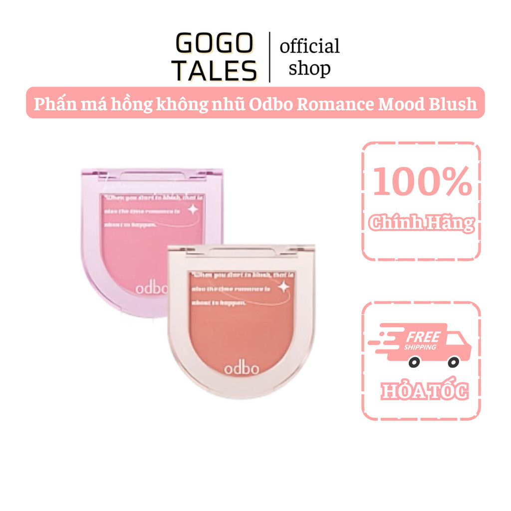 [ODBO] Phấn má hồng không nhũ Odbo Romance Mood Blush Má hồng đơn sắc thái lan mẫu mới - OD1319 ...
