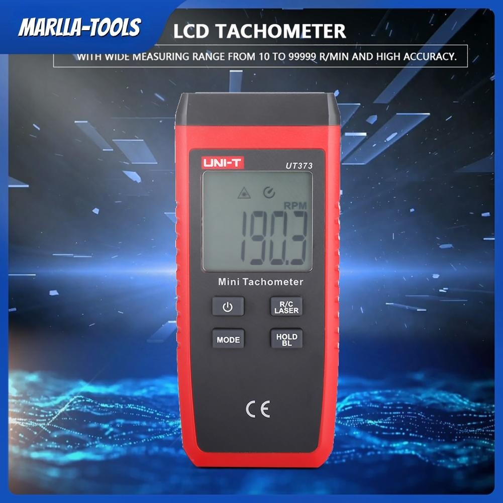 MARLLA-Tools Máy đo vòng tua máy đo tốc độ kỹ thuật số UNI- UT373 Màn ...