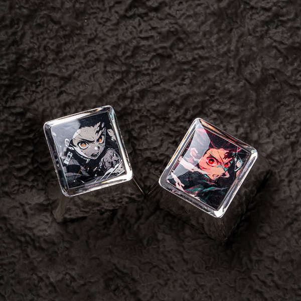 Keycap keycap keycap Bàn phím cơ đơn Kim loại độc đáo Hai chiều Demon ...