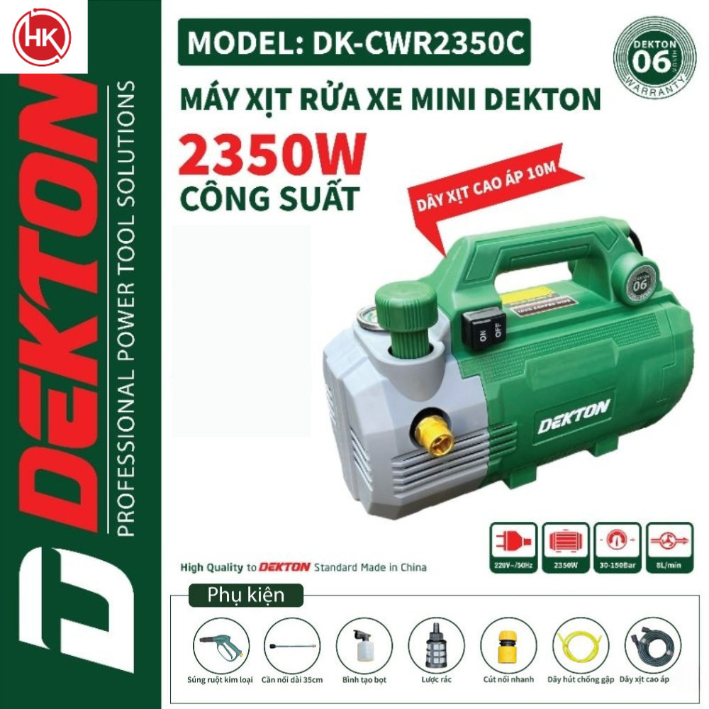 Máy rửa xe công nghiệp DekTon CWR2350C - 2350W Dóng máy cao áp. hk máy xây dưng | Shopee Việt Nam