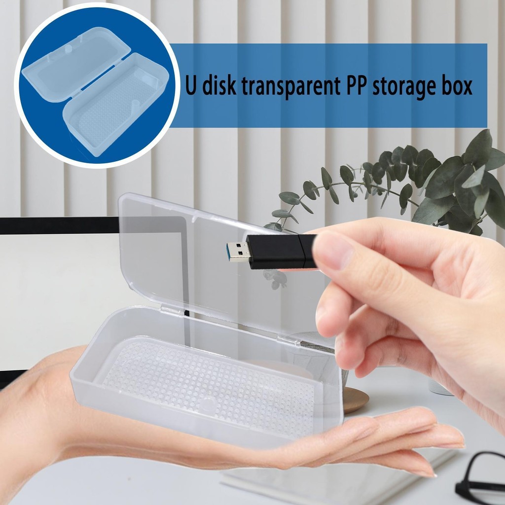 Transparent Jewelry Box Small USB Flash Drive Box Hardware Holder ...